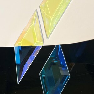 2”x4”dichroic Diamond Bevel Stained Glass Jewel - Etsy