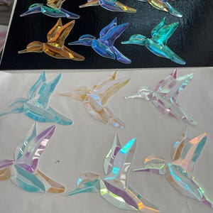 Dichroic Hummingbird Bevel Kit , Rainbow , Stained Glass Clusters - Etsy