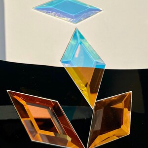 2”x4”dichroic Diamond Bevel Stained Glass Jewel - Etsy