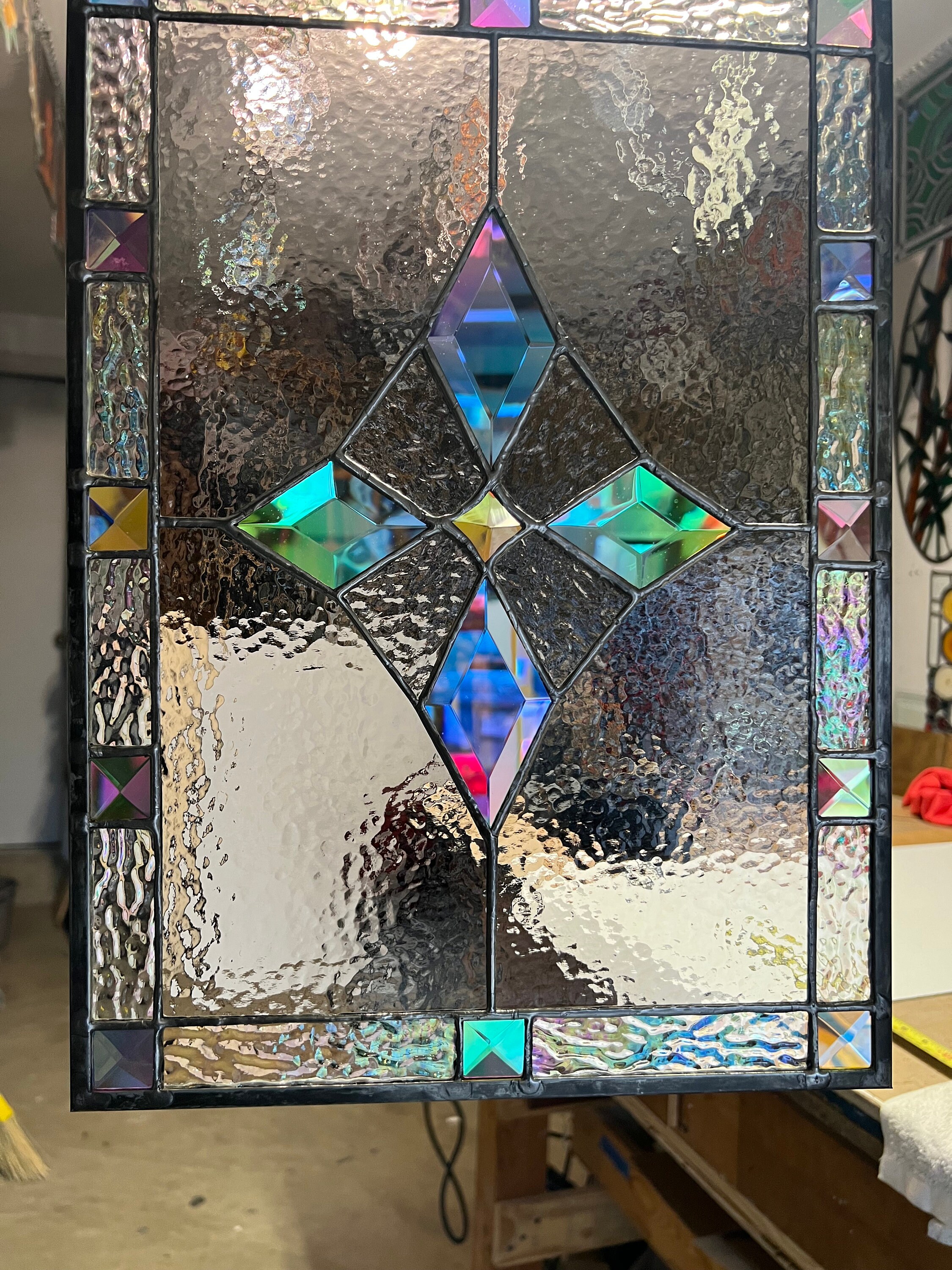 Dichroic Bevel Stained Glass Window Wall Rainbow Hanging - Etsy