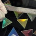 Dichroic Triangle 2”x2”x2” Bevel Glass Stained Jewel Gems - Etsy