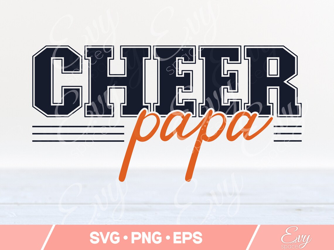 Cheer Papa SVG PNG Cheerleader Dad, Gymnastics SVG, Cheer Coach Svg ...