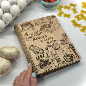 Custom Recipe Book With Blank Cards - Cookbook Binder Personalized ...