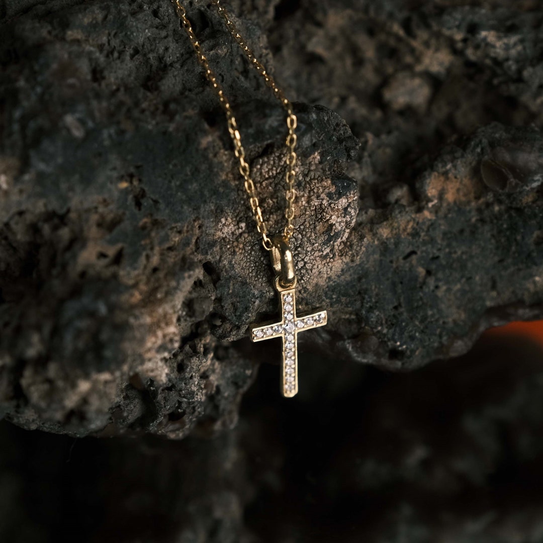 Silver Cross Necklace for Women Silver Cross Necklace for First ...