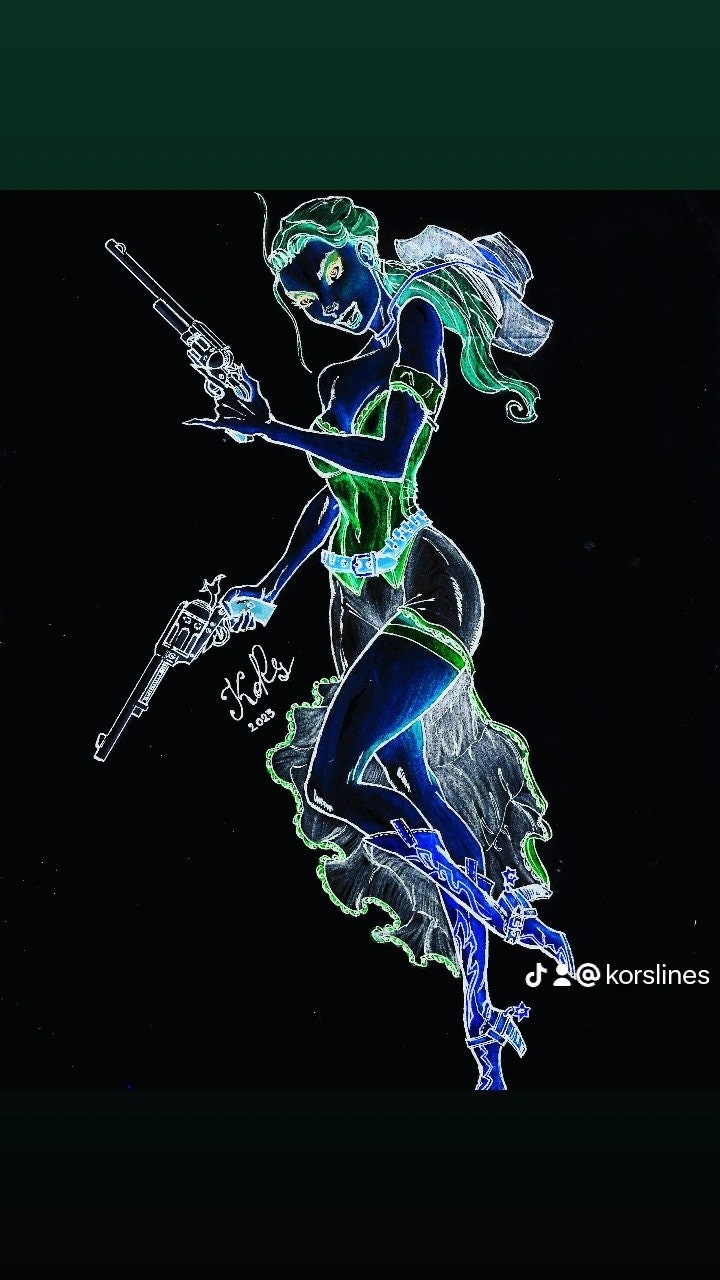 Custom Comics Style Illustration. Inking Done on Paper. Coloring by ...