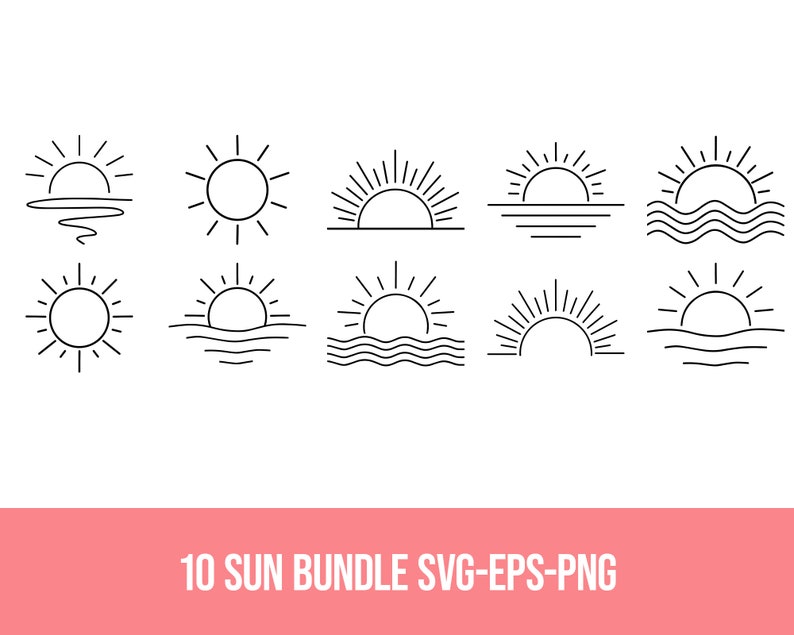 Sunshine Svg Sun Svg Files For Cricut Sun Svg Bundle Etsy