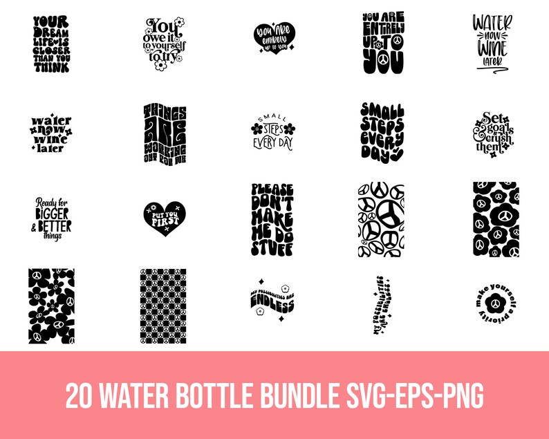Can Glass Wrap Svg Water Bottle Wrap Svg Glass Can Svg Bundle Flower ...