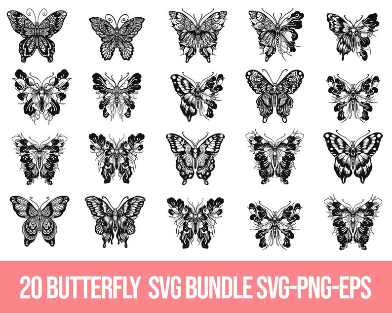 Butterfly Svg Butterfly Svg Bundle Layered Butterfly Bundle - Etsy