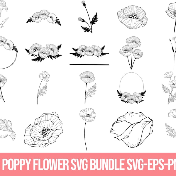 Poppy Svg - Etsy