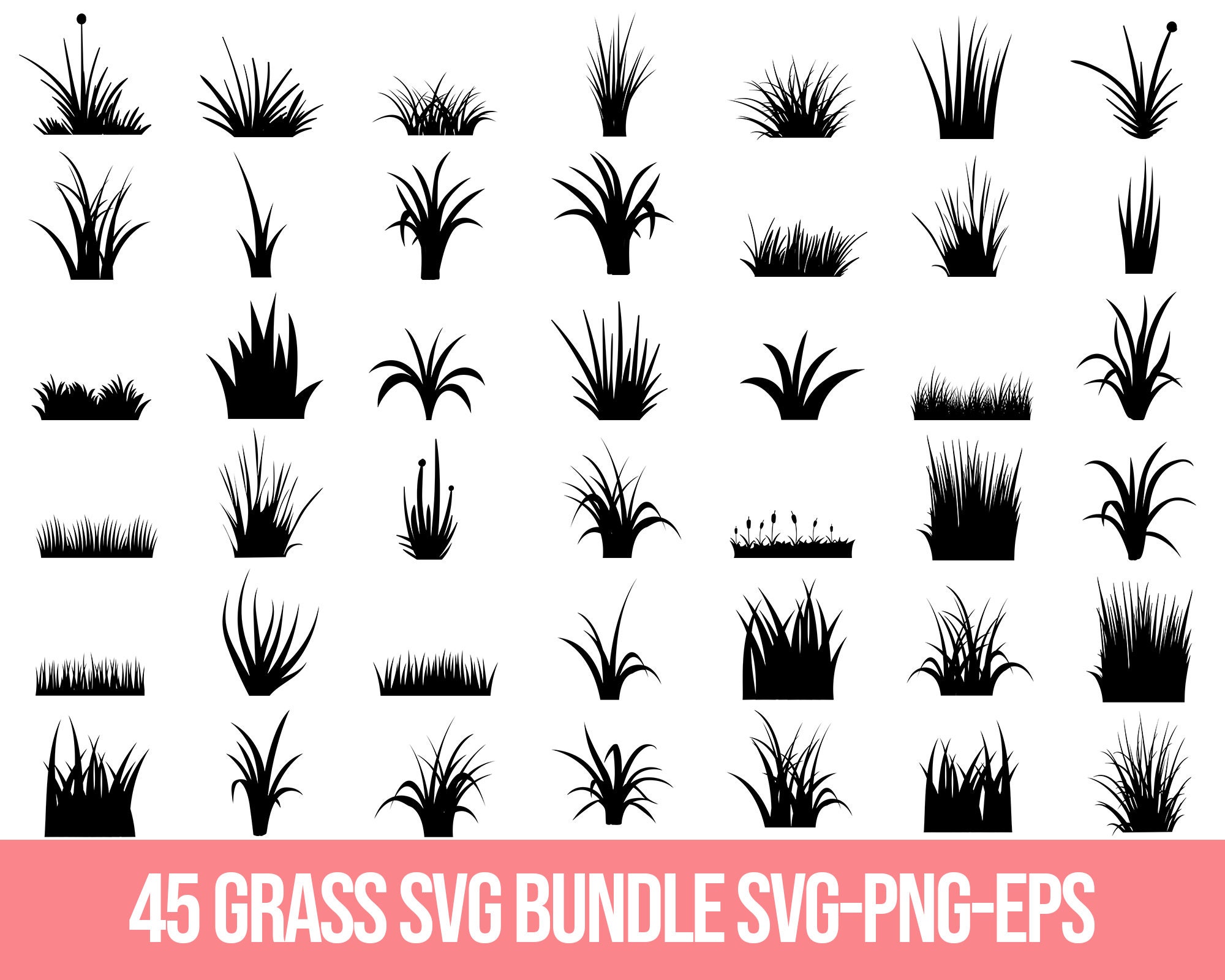 Grass Svg,grassy Lawn SVG, Grass Svg, Silhouette or Cricut Svg, Print ...