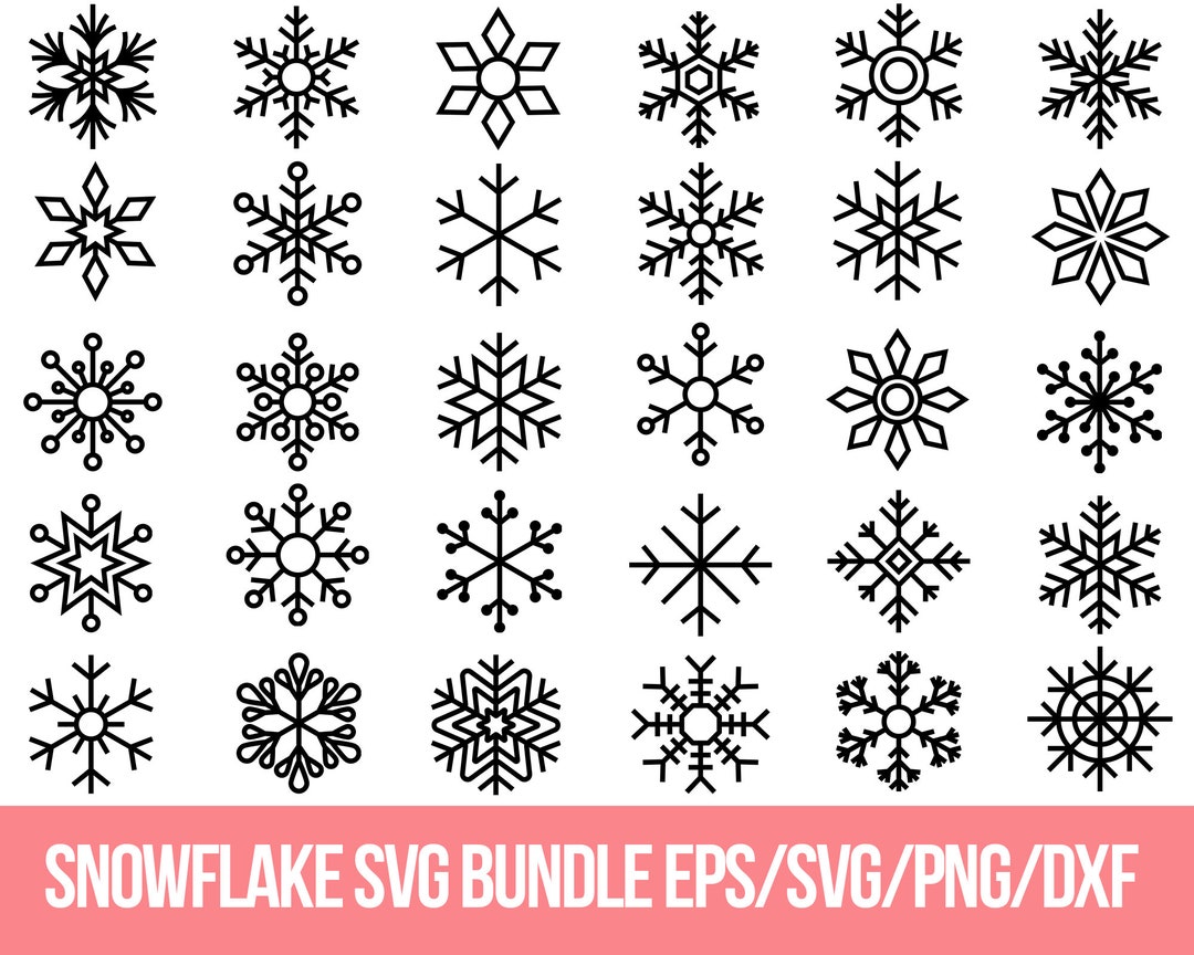 Snowflake SVG Simple Snowflake Cut File Download for Cricut, Silhouette ...