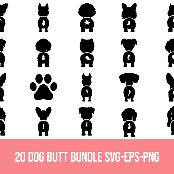Dog Butt Svg - Etsy