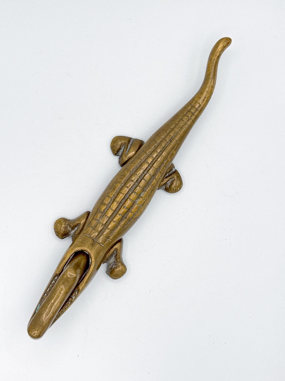 Mid-century Brass Large Crocodile Nutcracker, Attributed to Walter ...
