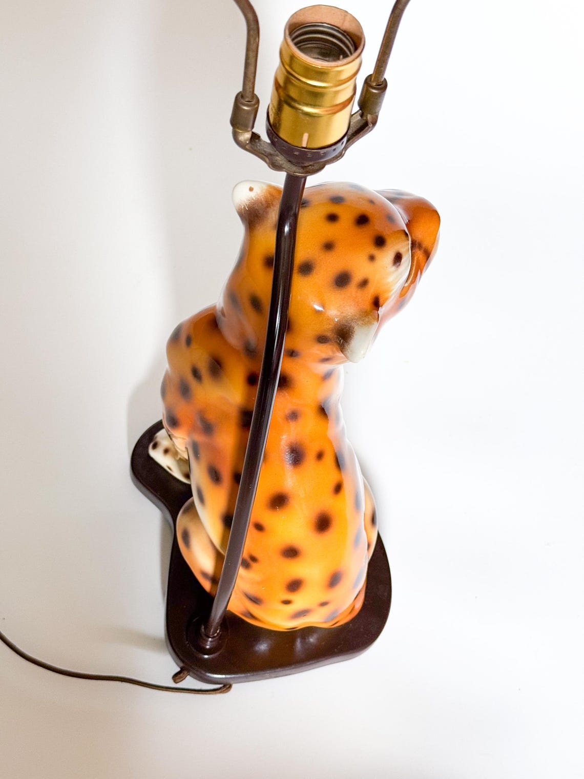 Mid Century Leopard Cheetah Ceramic Table Lamp Portuguese 1970s - Etsy