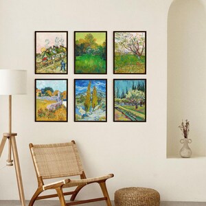 Van Gogh Poster Set of 6 Prints, Vincent Van Gogh Gallery Wall Art ...
