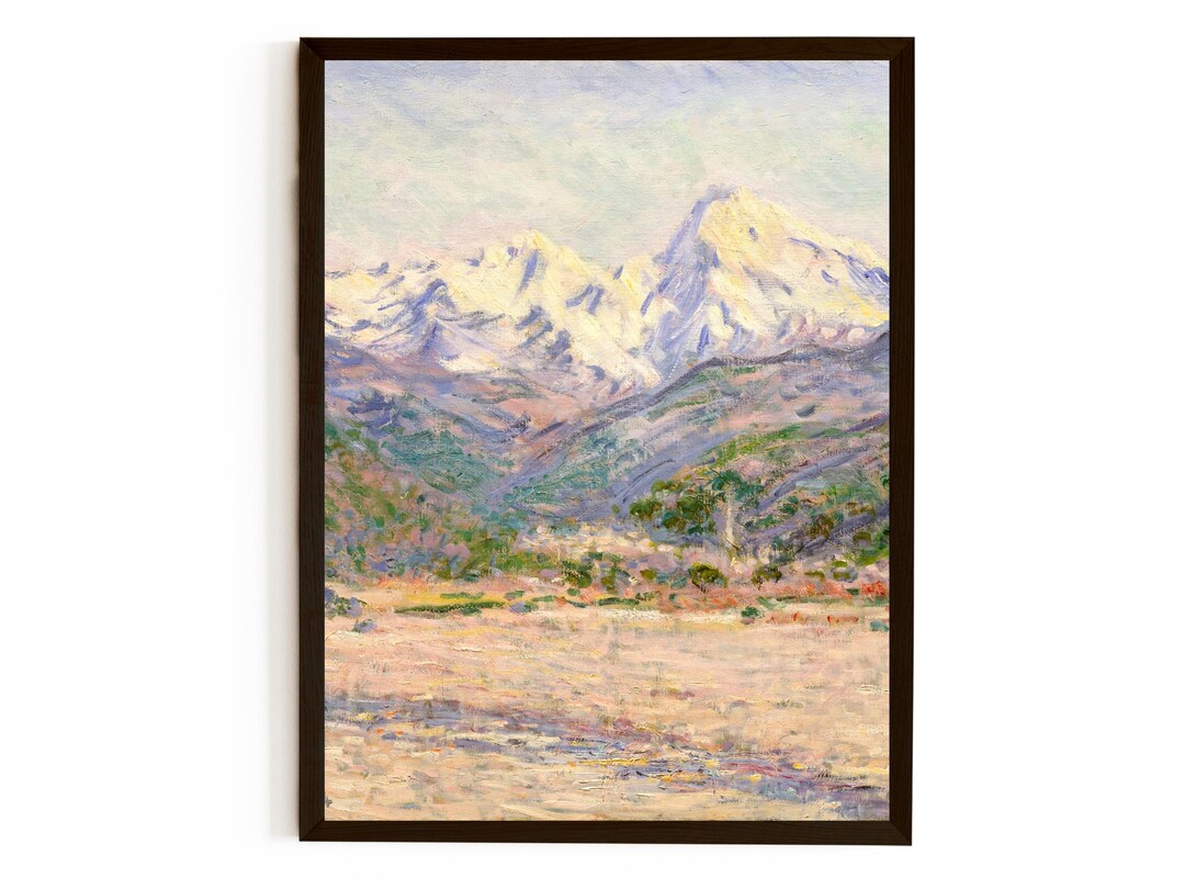 Claude Monet's Majestic Alps Art Print, Impressionist Mountain ...