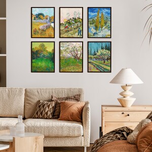 Van Gogh Poster Set of 6 Prints, Vincent Van Gogh Gallery Wall Art ...