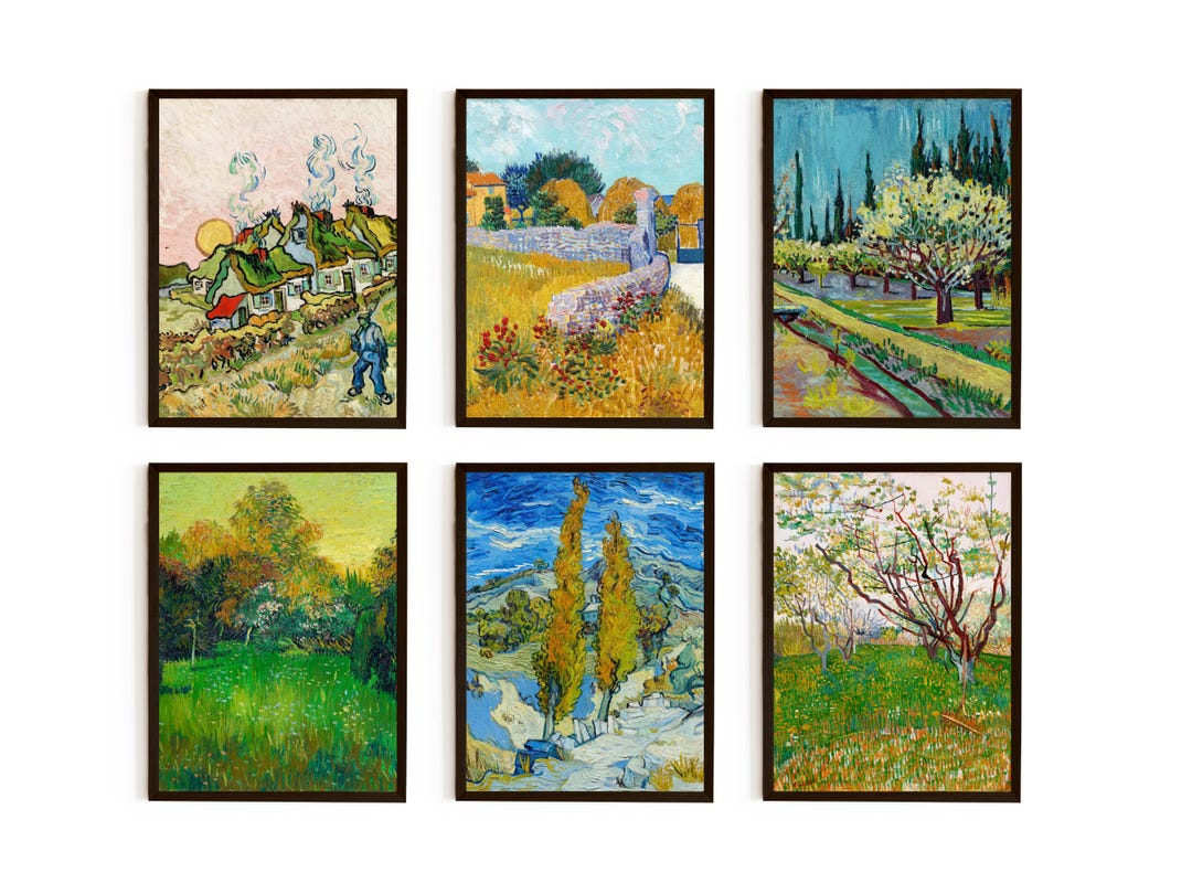 Van Gogh Poster Set of 6 Prints, Vincent Van Gogh Gallery Wall Art ...