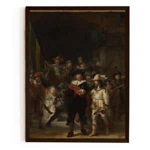Rembrandt's the Night Watch Print: Dutch Golden Age Art - Etsy