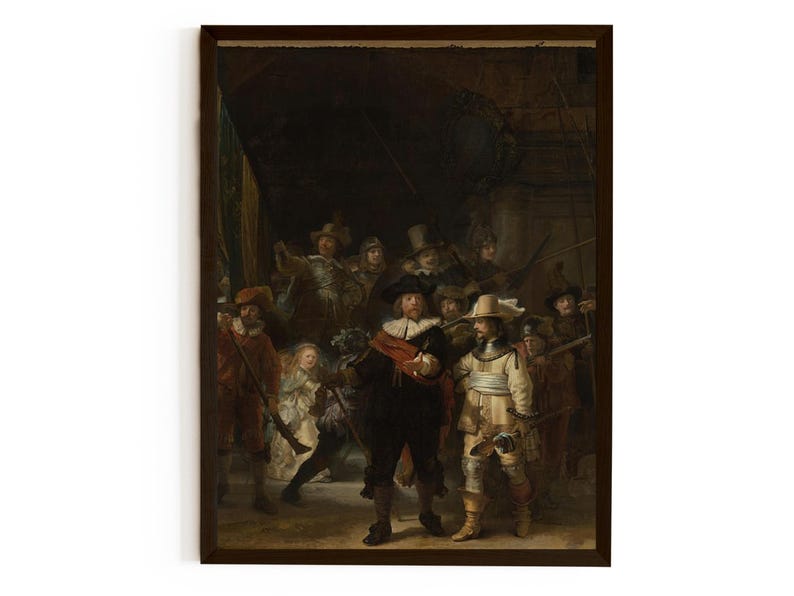 Rembrandt's the Night Watch Print: Dutch Golden Age Art - Etsy