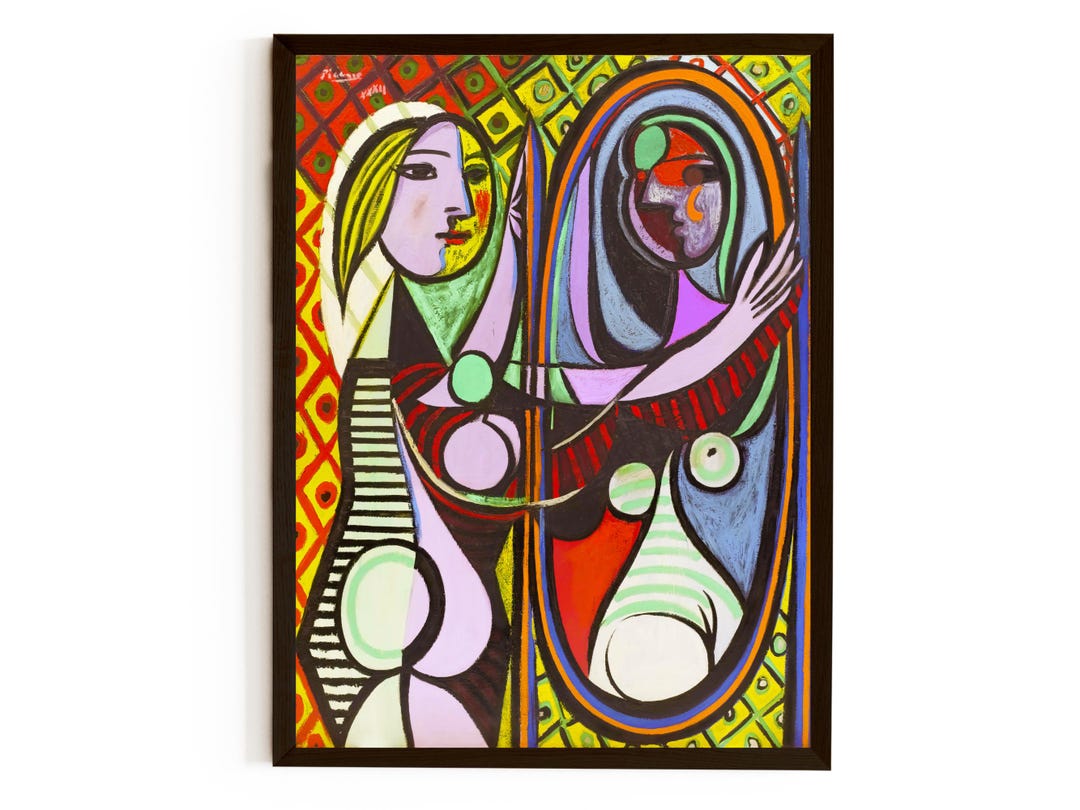 Girl Before a Mirror | Picasso Art Print - Etsy
