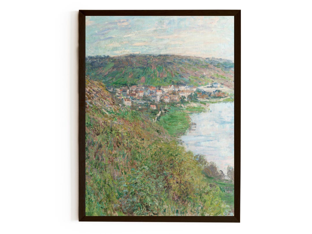 Claude Monet's View of Vétheuil Art Print, Impressionist River ...