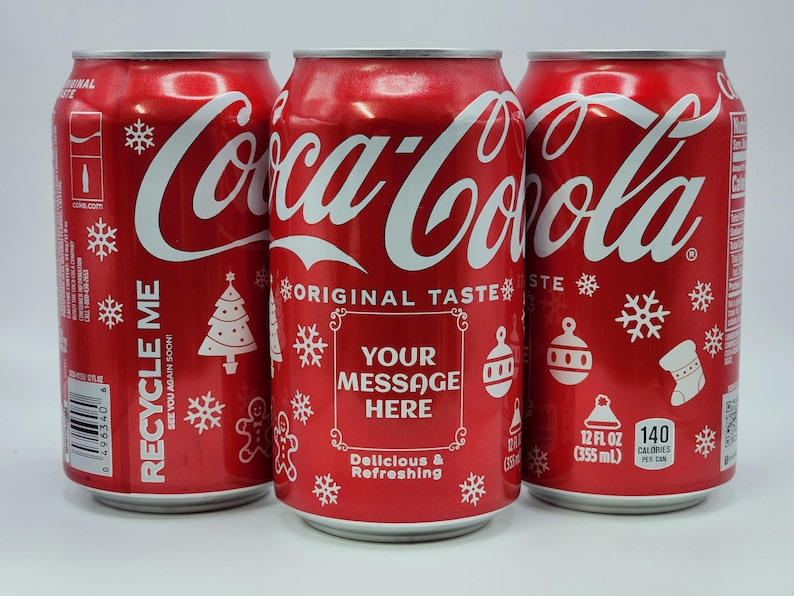 Personalized Christmas Coca-cola Can, Engraved Gift Using an Authentic ...