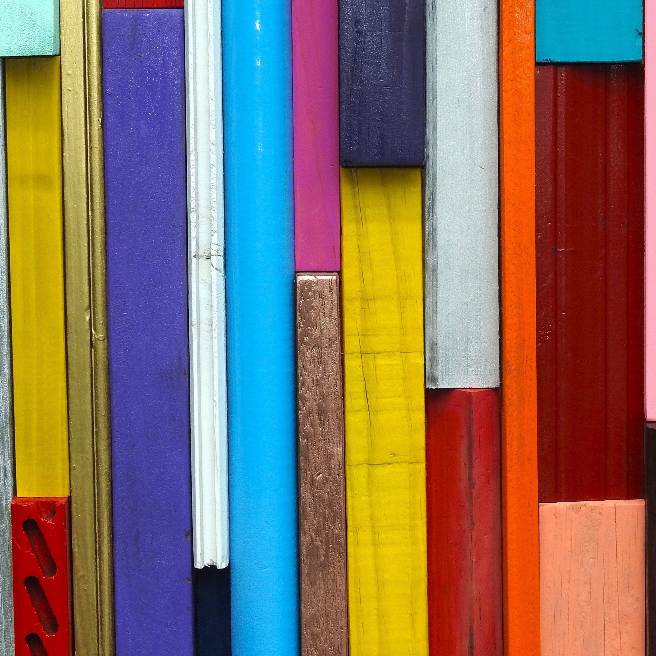 Varying Strips of Bright Colors Made in America OOAK Made by Hand ...