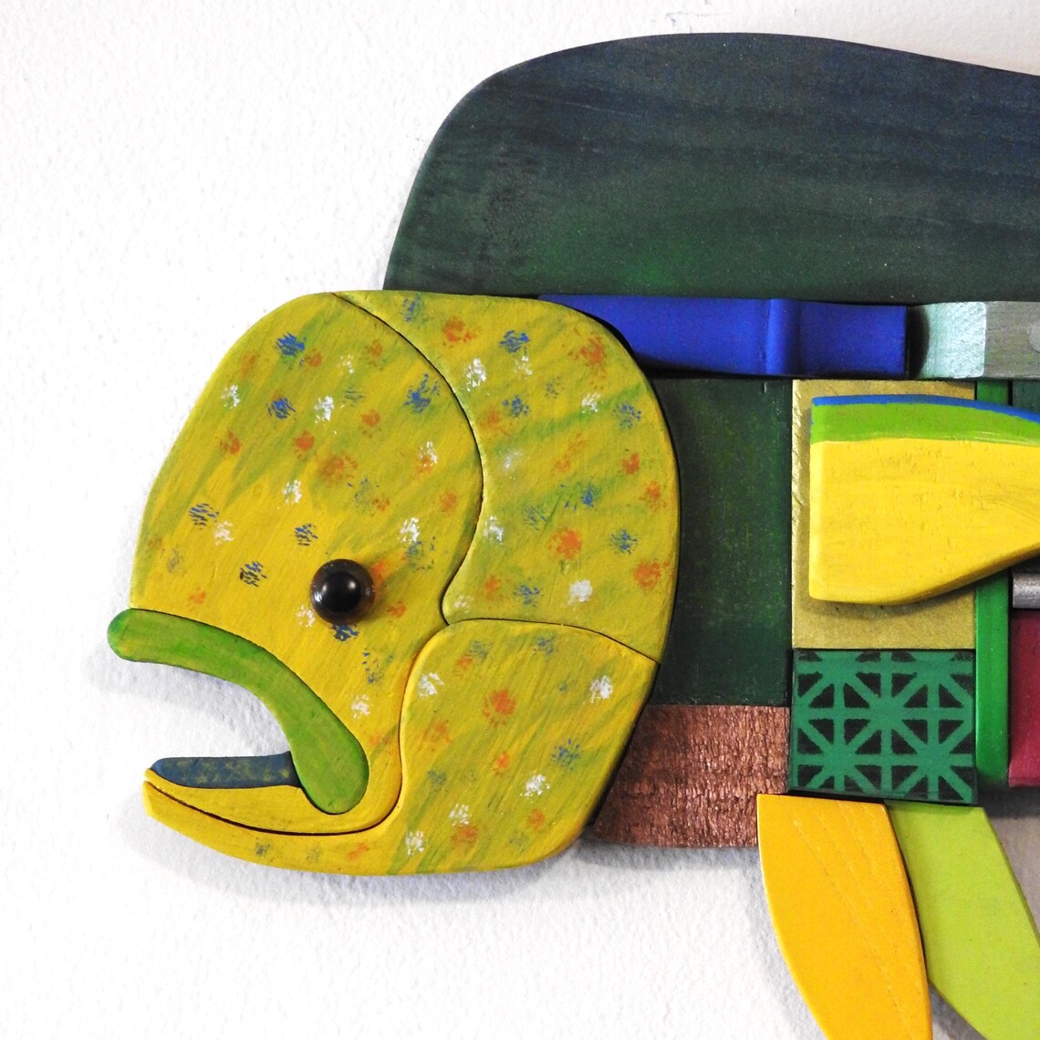 Mahi Mahi Big Block Dolphin - Caribbean Swimmer - One of a Kind - Hand ...