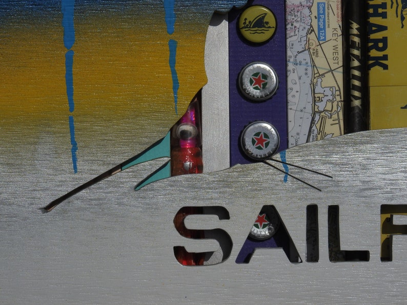 Sailfish (map) Shadow Box - Florida Keys - Fishing Adventure - Nautical ...