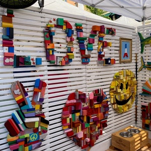 SOLD - LOVE - Big Block Capital Letters - Amor - Colorful Wall Art ...