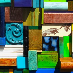 Blue Heart - Big Block Heart - Love - Collage of Wooden Blocks ...