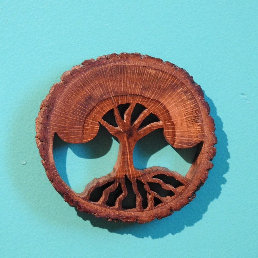 Tree of Life - Wall Hanging - Oak Slice - Tree Hugger - Symbol of ...