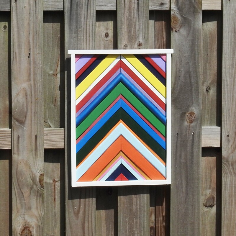 Chevron Wall Decor - Etsy