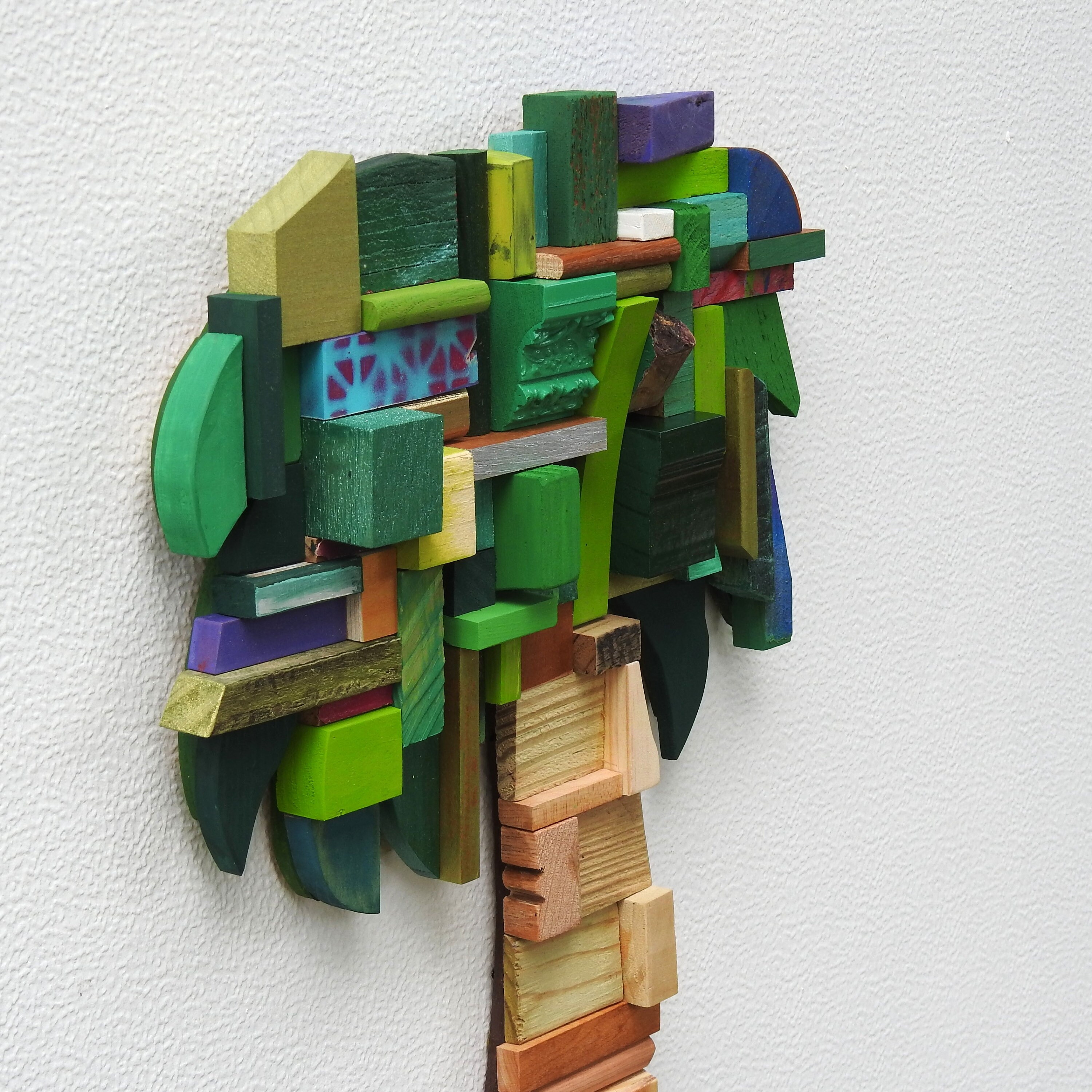 Little Palm Tree Wall Sculpture Recycled Wood 3D Wood Wall Art Beach ...