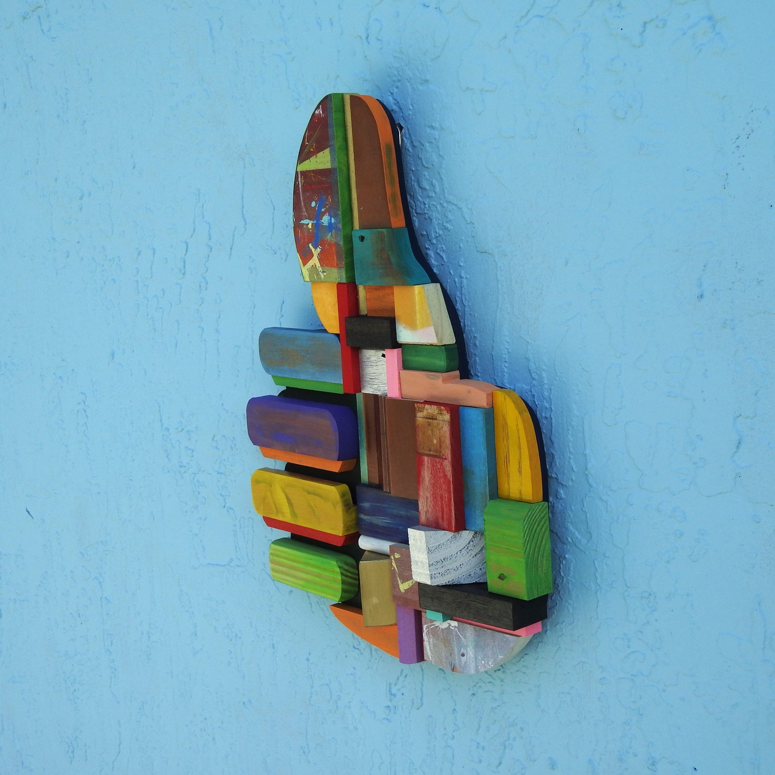Right Handed Thumbs up Colorful Big Block - Everything's OK - One of a ...