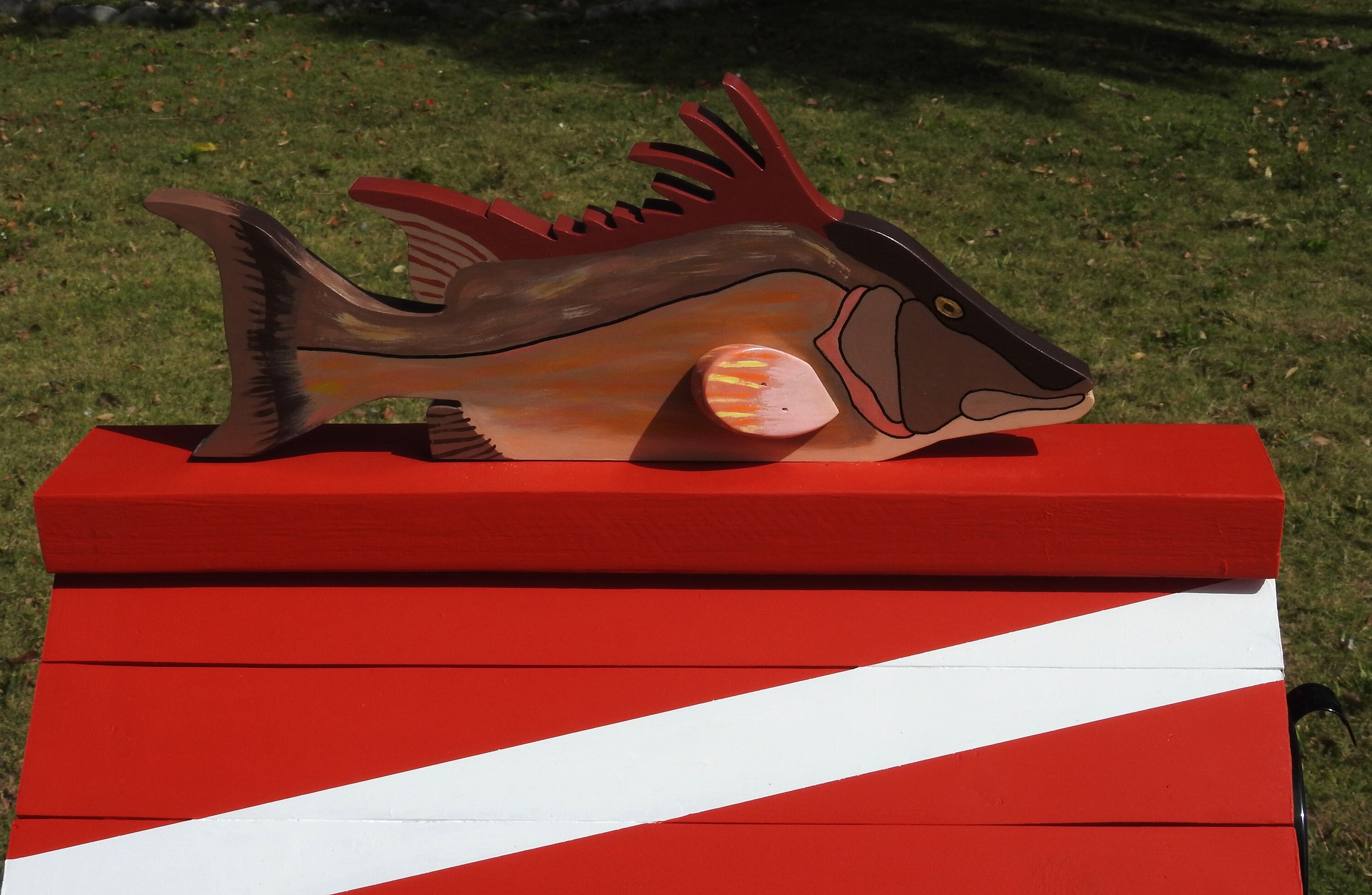 Hogfish Chalet Style Wooden Mailbox Topper Only - Mailbox Ornament ...