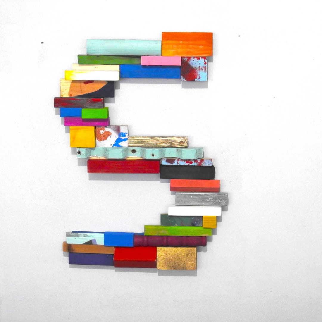 S is for Sally - Big Block Capital Letters - Colorful Wall Art - One of ...