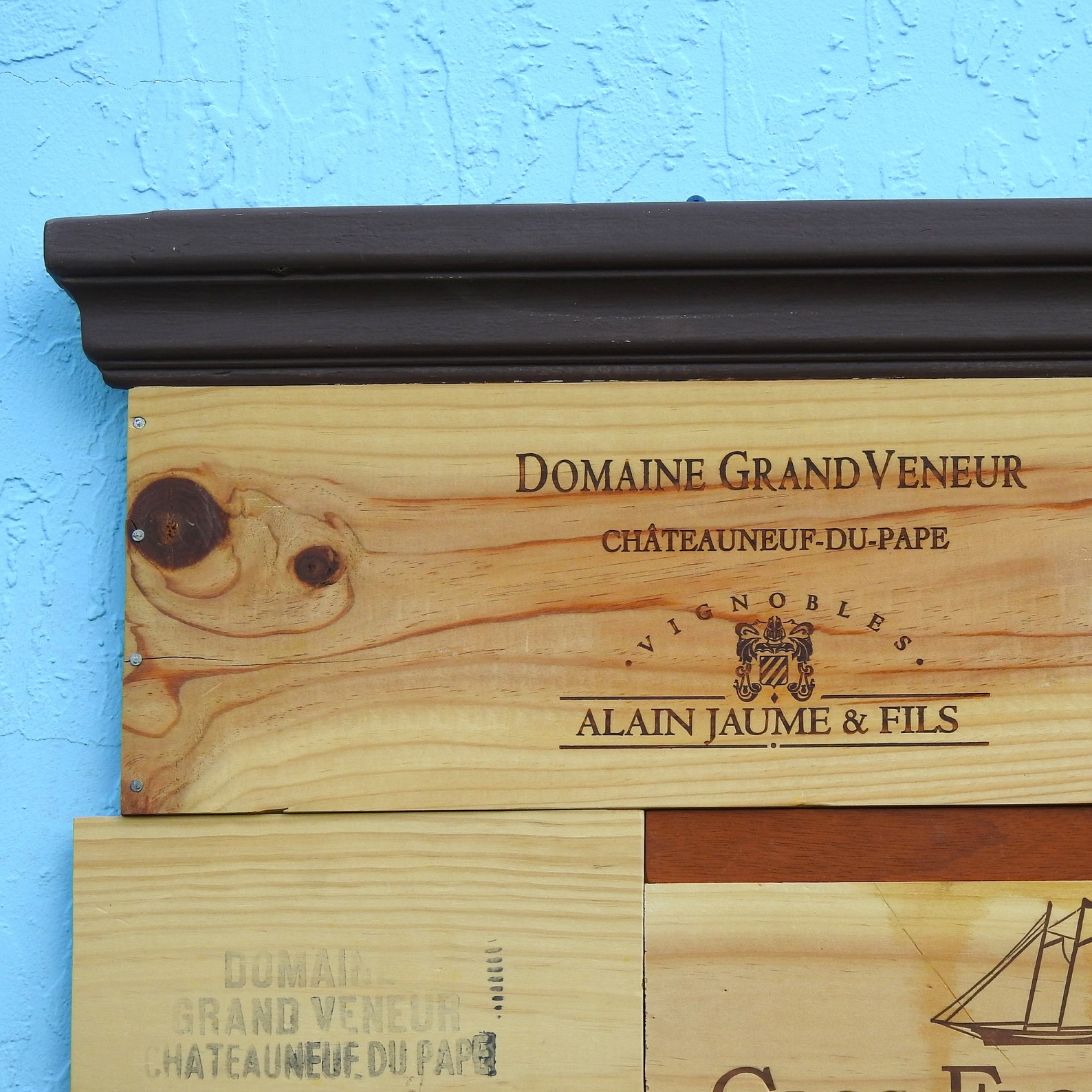 Wine List Wall Art - Urban Wall Art - Upscale Art - OOAK - Wine Crate ...