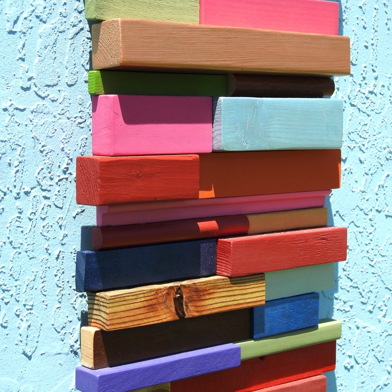 Horizontal Strips & Blocks of Bright Colors - Made in America - OOAK ...