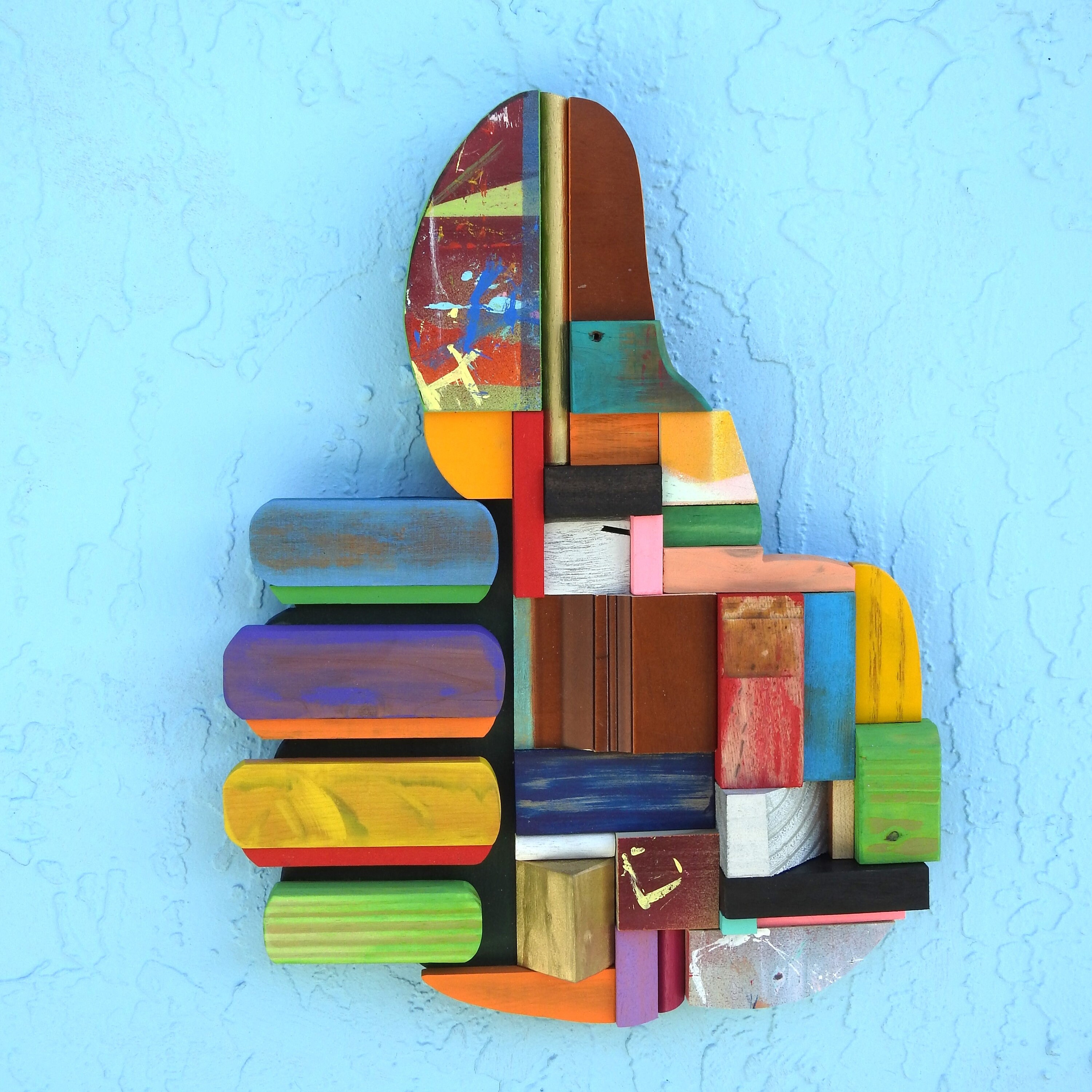 Right Handed Thumbs up Colorful Big Block - Everything's OK - One of a ...