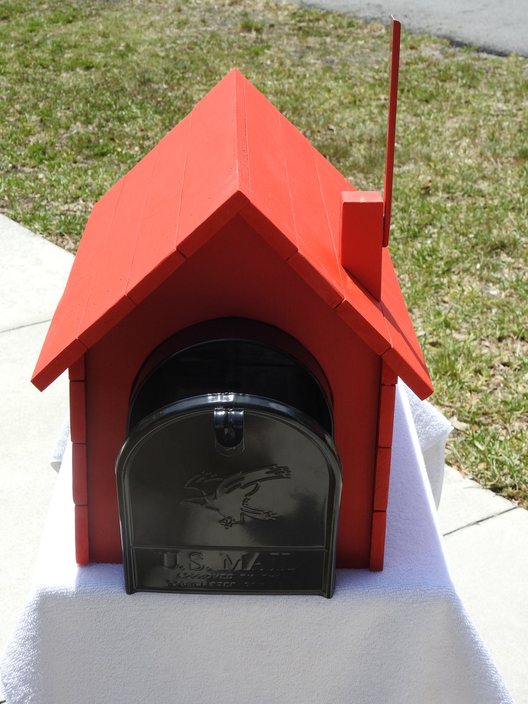 Large Chalet Style Wooden Mailbox (ONLY) - Handmade Dog House Mailbox ...
