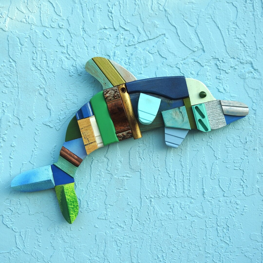 Small Dolphin Big Block Wall Art - Sea Life - Salt Life - Flipper ...