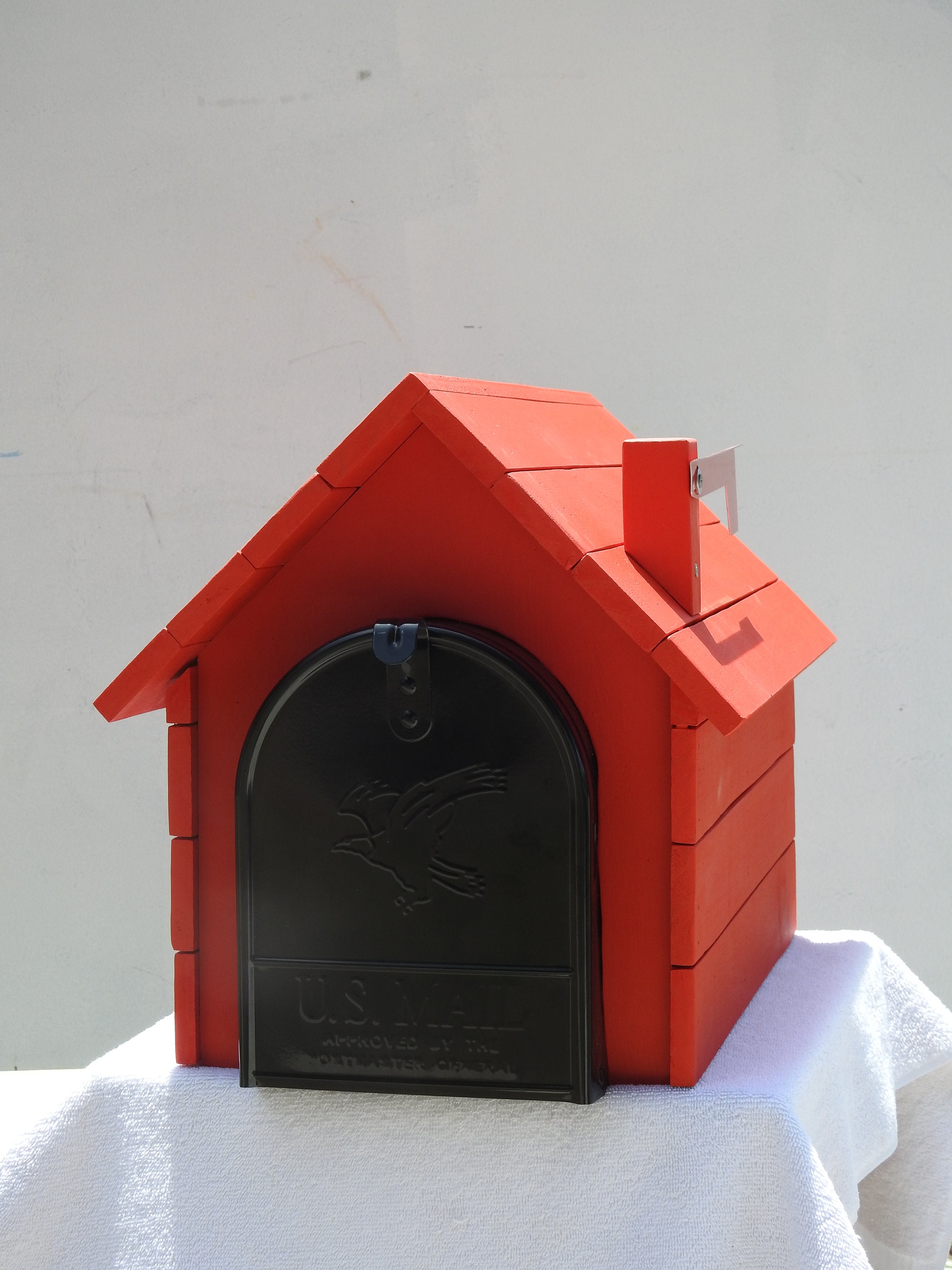 Medium Chalet Style Wooden Mailbox (ONLY) - Handmade Dog House Mailbox ...