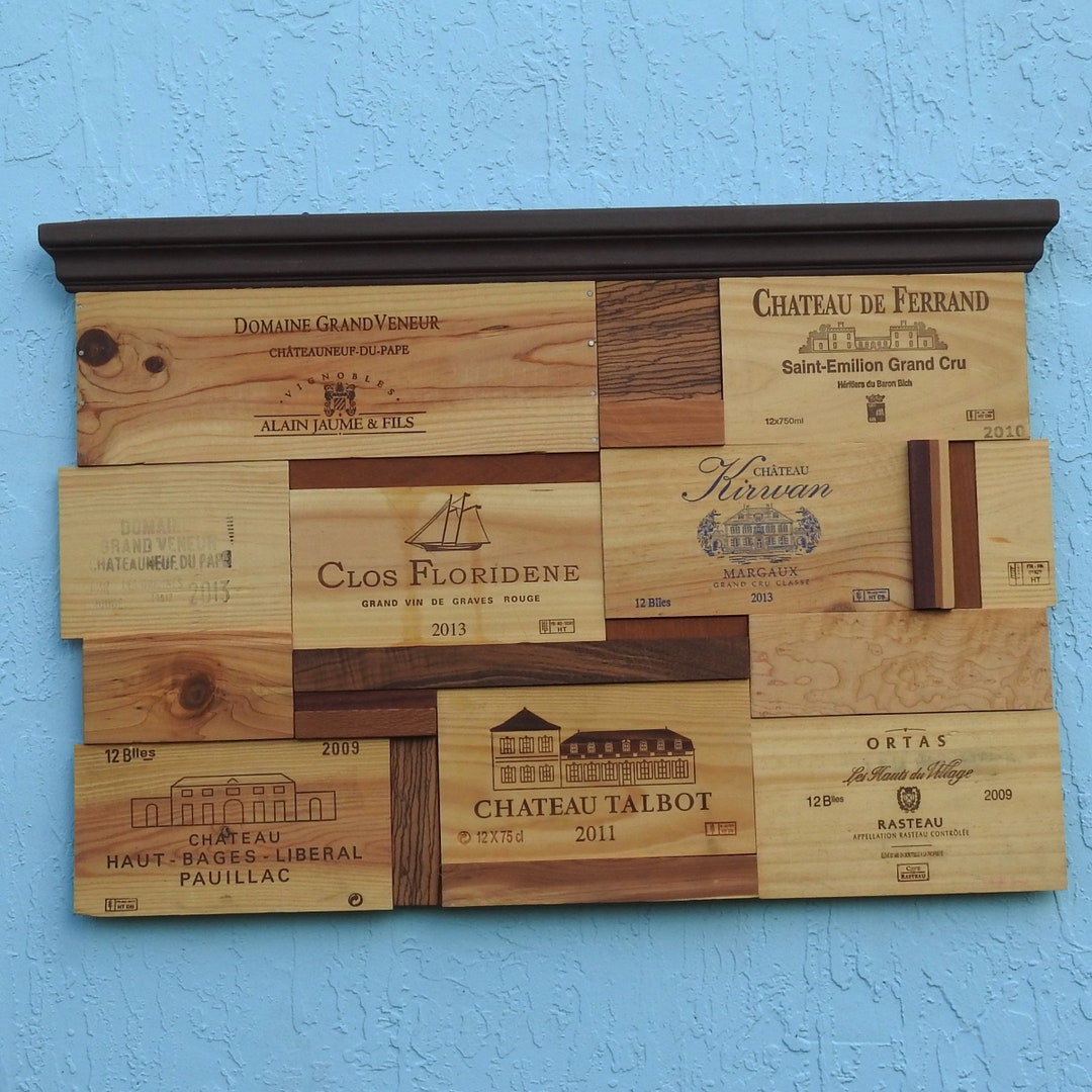 Wine List Wall Art - Urban Wall Art - Upscale Art - OOAK - Wine Crate ...
