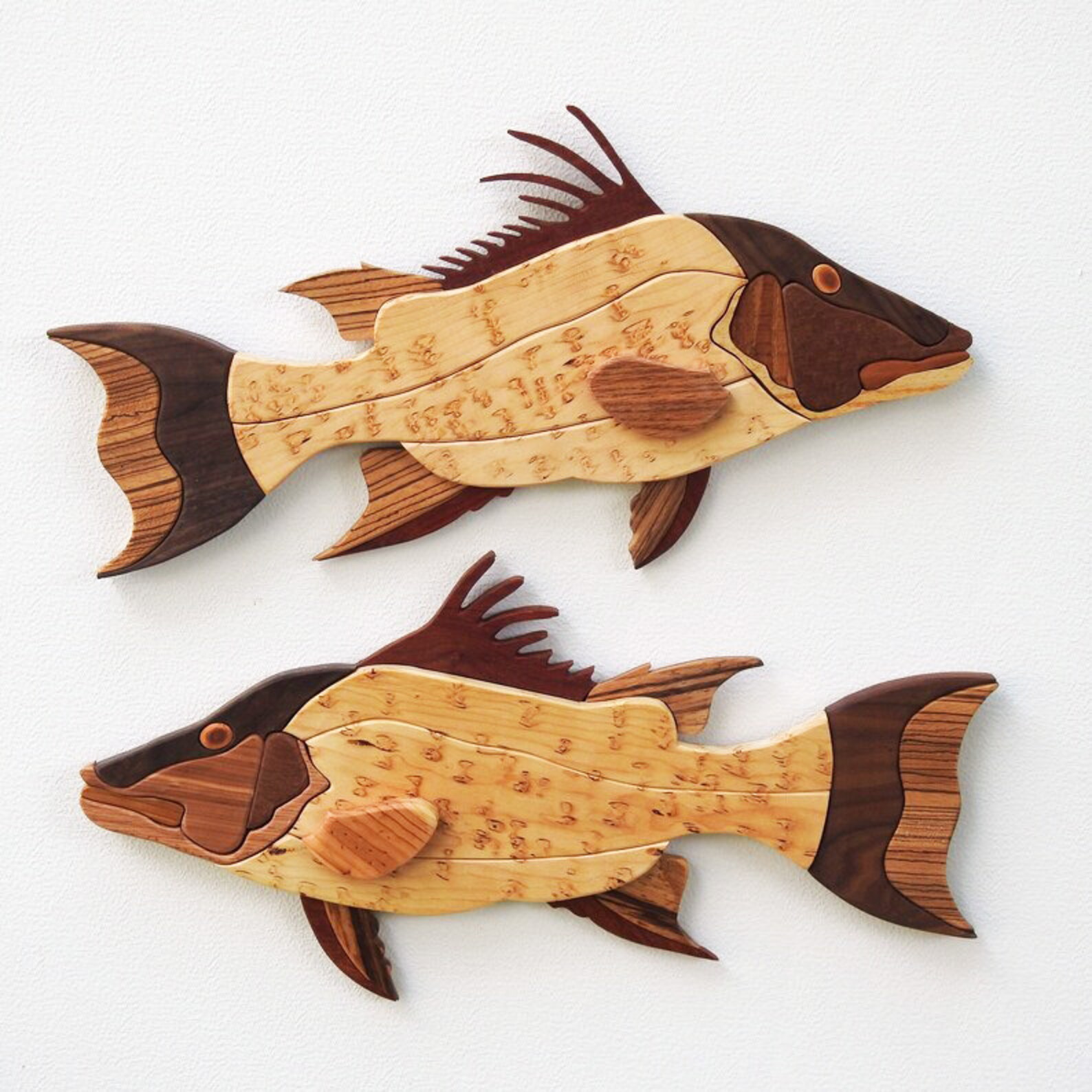 Hogfish Wood Sculpture - Fish Wall Art - Fisherman Gift - Beach House ...