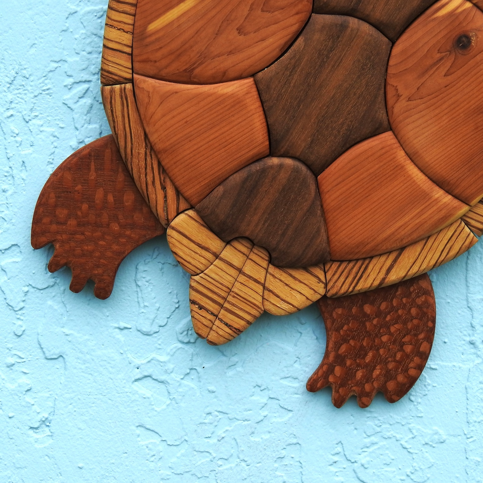 Large Sea Turtle - Intarsia - Beach House - One of a Kind Handmade ...