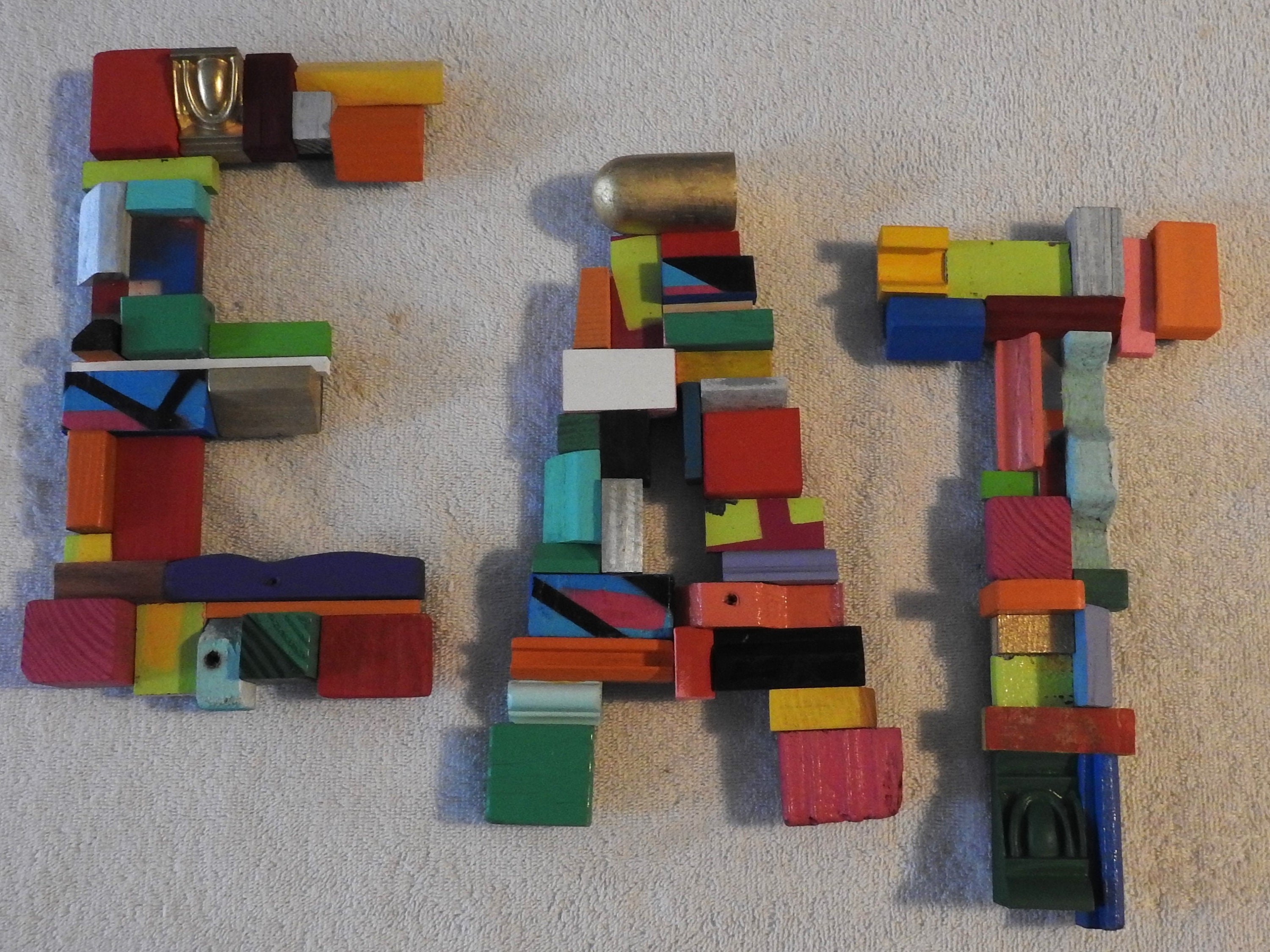 EAT - Word Art - Big Block Capital Letters - Colorful Wall Art - One of ...