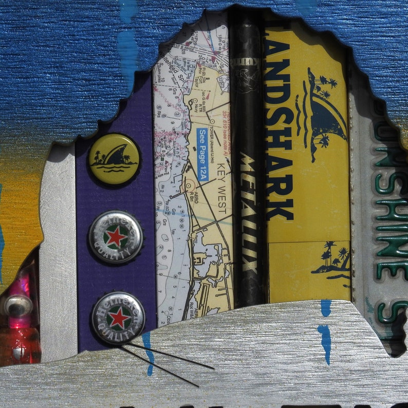 Sailfish (map) Shadow Box - Florida Keys - Fishing Adventure - Nautical ...