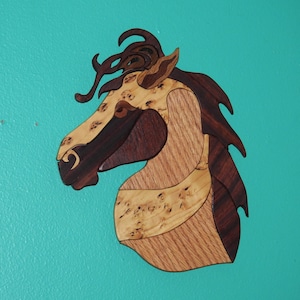 Horse Head Intarsia -equine Art - Hand Made - Western Art- One of a ...